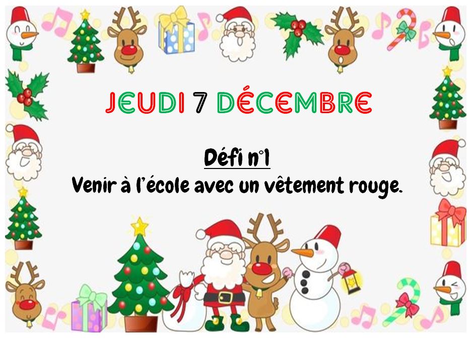 Défis de Noël - École Henri Dès